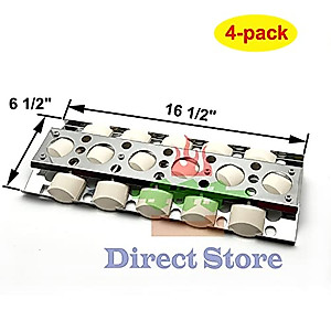 Direct Store Parts DP112 (4-pack) Stainless Steel Heat Plate, Heat Shield, Heat Tent, Burner Cover, Vaporizor Bar, and Flavorizer Bar Replacement for Select Turbo Gas Grill (4)