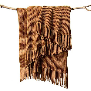 lifein Throw Blanket for Couch - Soft Boho Throw Blanket, Cozy Knit Small Lightweight Blankets & Throws for Bed,Chair,Sofa,Living Room,Home Decor(50 * 60 inches)