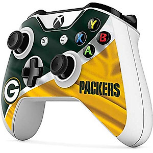 Skinit Decal Gaming Skin Compatible with Xbox One S Controller - Officially Licensed NFL Green Bay Packers Design