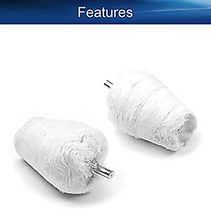 Auniwaig 4PCS 55mm Polishing Wheel Cotton,Conical Buffing Wheel Pad Polishing Wheel with 1/4" Handle for Manifold Aluminum Stainless Steel Chrome