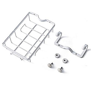 Bathroom Organizer Shelves Double Hook Faucet Rack Kitchen Sink Sponge Rag Storage Rack Bathroom Wrought Iron Drain Shelf (Color : Black)