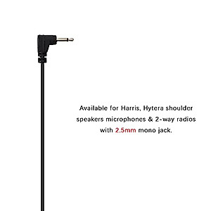 TWAYRDIO 2.5mm Listen Receive Only Radio Earpiece Headset Compatible with Harris Radio XL200 Lapel Mic, HYT Hytera SM26M1 SM26N2 SM26N4 Remote Speaker Microphone, Two Way Radios and Walkie Talkies