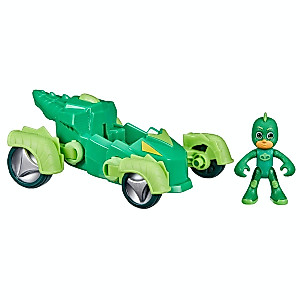 PJ Masks Gekko Deluxe Vehicle Preschool Toy, Gekko-Mobile Car with 2 Wheel Modes and Gekko Action Figure for Kids Ages 3 and Up