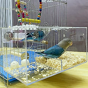 Parakeet House Box Acrylic Bird Breeding Box Transparent Parrot Mating Box Cage for Lovebirds Cockatiel Budgie