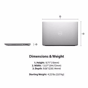 2021 Newest Dell XPS 15 9510 Laptop, 15.6" FHD+ 500 Nits Display, Intel i9-11900H, RTX 3050Ti, 64GB RAM, 2TB SSD, IR Webcam, Backlit Keyboard, Fingerprint Reader, WiFi 6, Thunderbolt 4, Win 10 Home