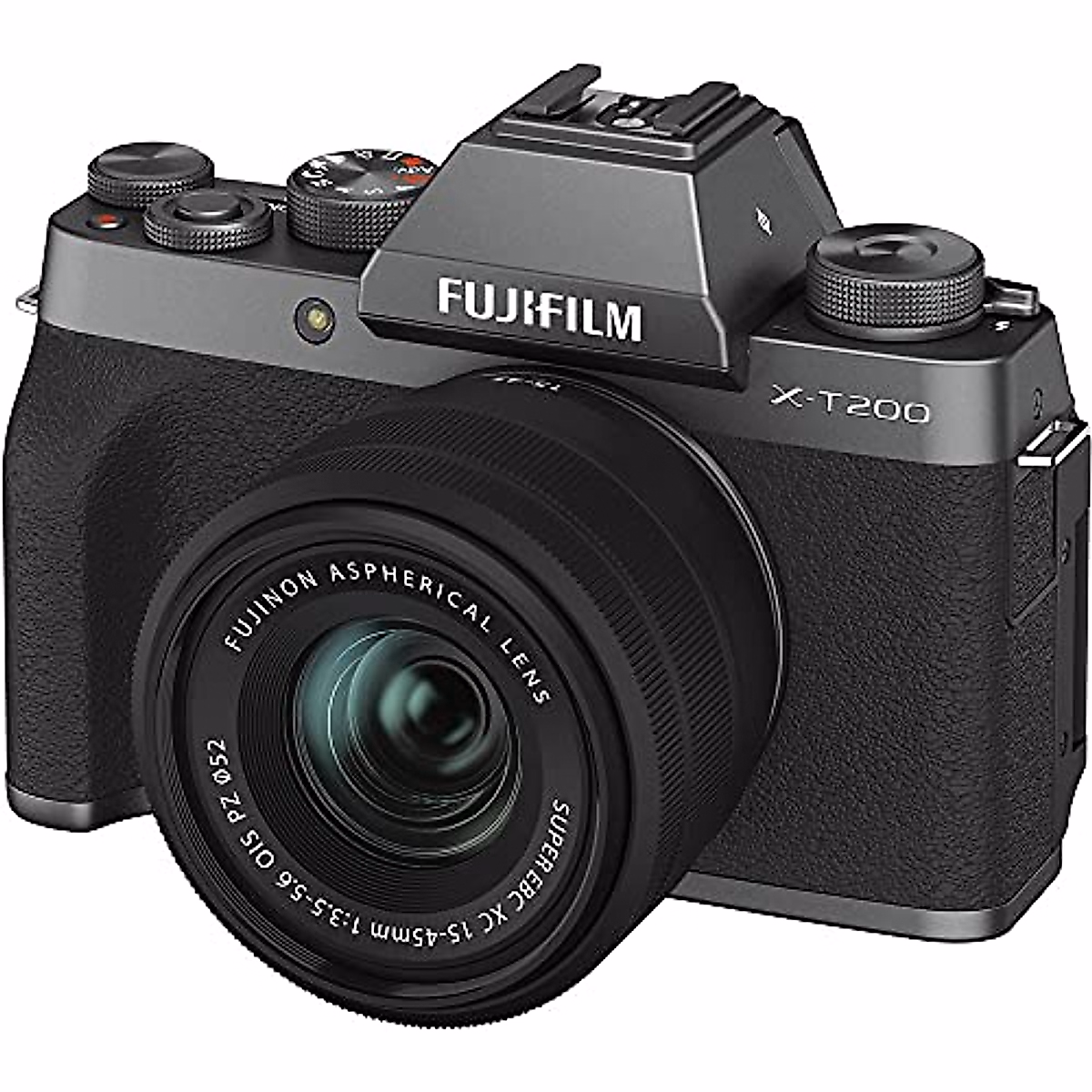 Fujifilm X-T200 Mirrorless Digital Camera w/XC15-45mm Kit - Dark Silver