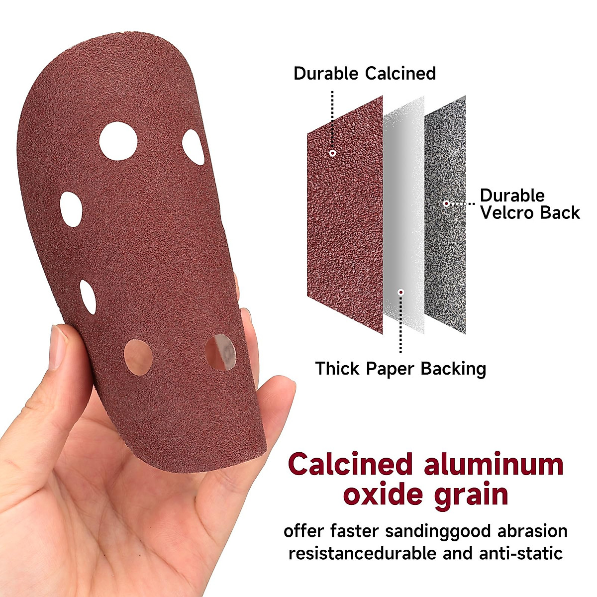 POTUINOM 165 PCS 5 Inch Sanding Discs,Round Hook and Loop Sandpaper for Random Orbital Sander 40 60 80 120 150 240 320 400 600 Grit