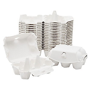 Juvale - Empty Egg Cartons (20 Pack), Half Dozen, White