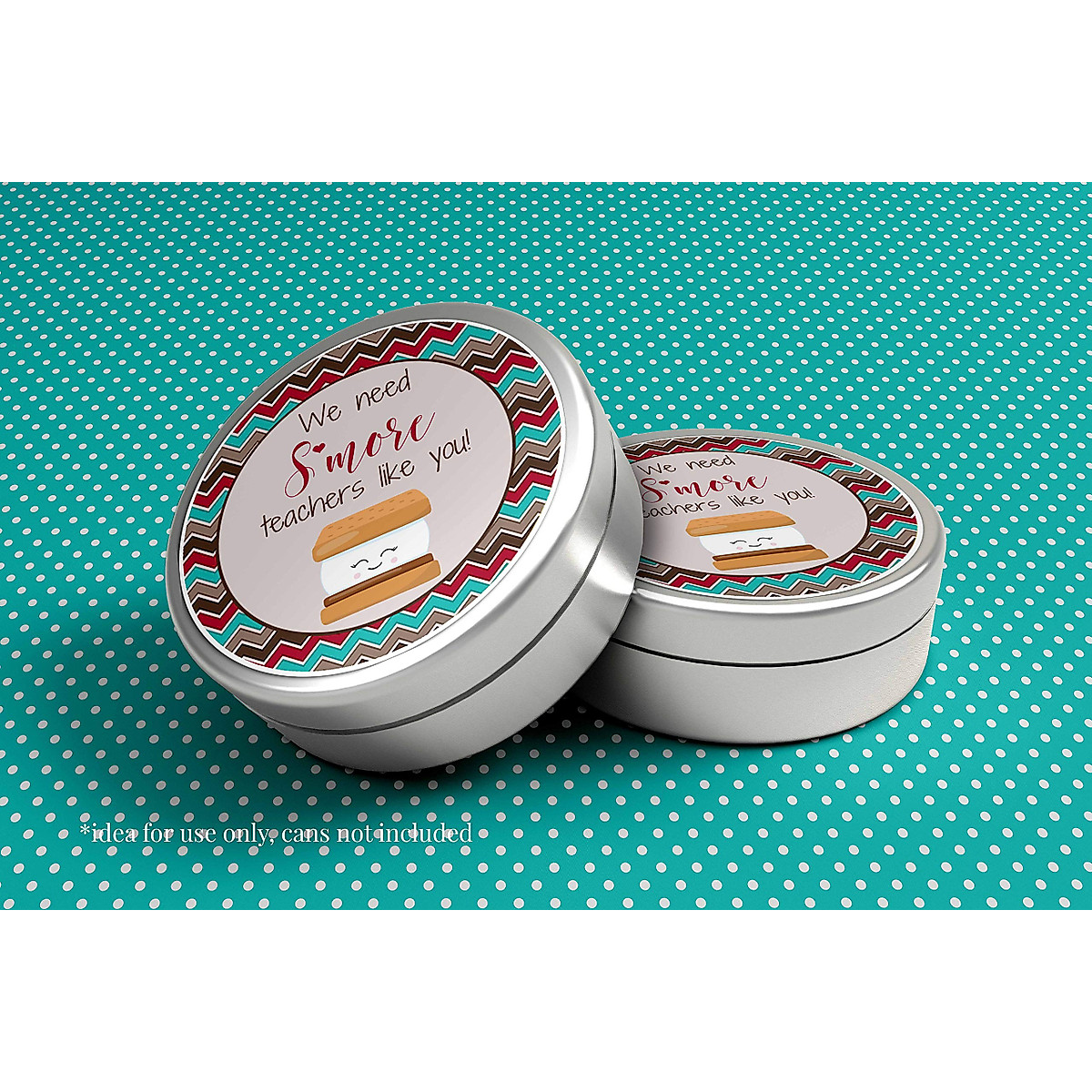 S’More Teachers Like You Teacher Appreciation Thank You Sticker Labels, 40 2" Party Circle Stickers by AmandaCreation, Great for Envelope Seals & Gift Bags