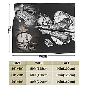 Novelty Sofa Throw Blanket, Singer 3D Print Super Soft Flannel Bed Blanket, Breathable No Fade Fuzzy Blanket for Fall Winter Living Room Bedroom Couch Sofa Indoor Recliner Gift 50X40 in