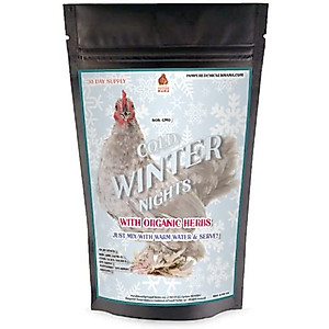 USA Black Soldier Fly Grub, Oatmeal, & Herb Chicken Scratch Treat for Backyard Hens: Non-GMO, Healthy Backyard Chicken Feed and Supplies, Cold Winter Nights (4 pounds)