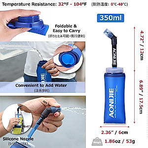 Azarxis Hydration Running Vest Backpack Pack 5.5L for Women and Men Jogging Trail Race Marathon Cycling Hiking (Gray with 2 x 350ml Soft Flasks)