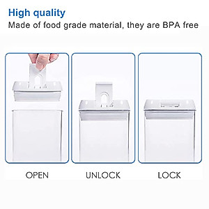 7 Pack Airtight Food Storage Containers , BPA Free Plastic Storage Containers with Easy Lock Lids Food Container Sets