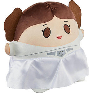 Star Wars Cuutopia Plush Princess Leia, Soft Rounded Pillow Doll, Collectible Toy Gift Inspired by the Fan-Favorite Character, 10-inch