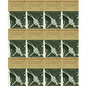 CTW 3640921 Candle-Lite Bulb 3 Watt, Set of 12, 1-inch Diameter