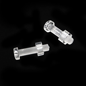 Dnyta 100pcs M5×20mm Plastic Screws Clear Acrylic Mounting Screws Cross Screws Round Head