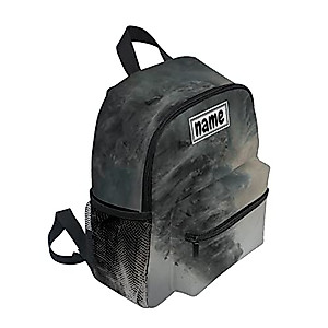 Glaphy Custom Kid's Name Backpack, 3D Tornado Toddler Backpack for Daycare Travel, Personalized Name Preschool Bookbags for Boys Girls