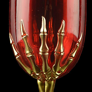 jojofuny Wine Cup 6PCS Halloween Ghost skull drinking glasses skeleton wine glasses skeleton hand wine glass Claw Cup Party Wine Goblet