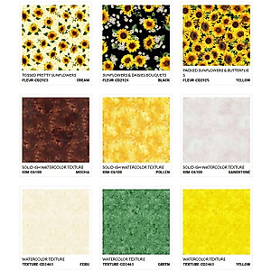 Advice from a Sunflower by Timeless Treasures Inspirational Flower Cotton Quilt Panel 23"" x 43"", CD2921-CREAM
