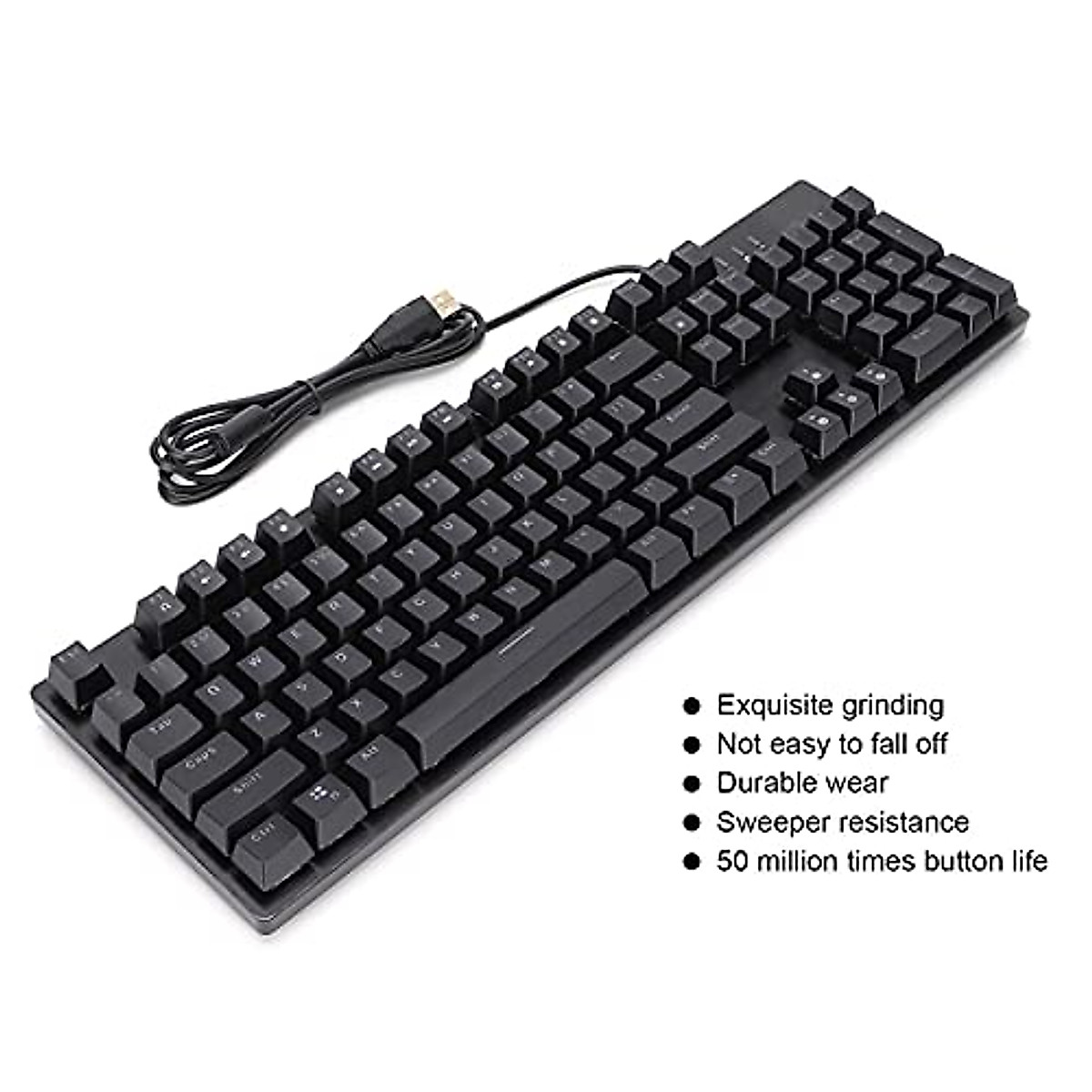 ciciglow 104 Keys USB Gaming Keyboard, Wired Gaming Keyboards with RGB Backlit, Mechanical Keyboard with Multiple Key for PC Gamers Laptop Desktop Work