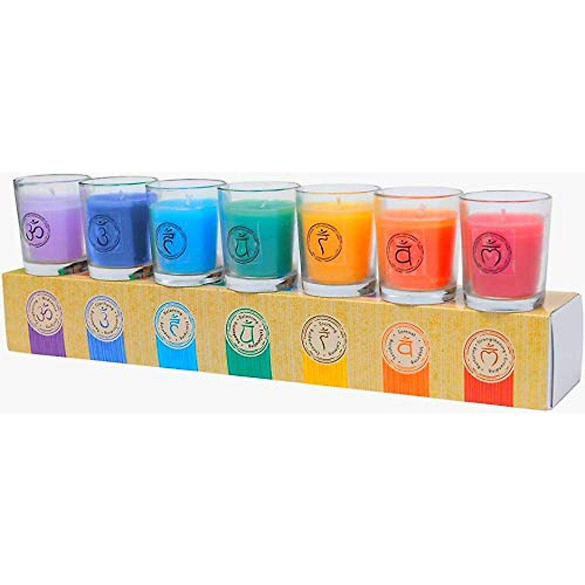 Chakra & Luck Votive Candles Scent Pack of Aromatherapy Candle Set Eucalyptus Candle Lavender Candle Rose Candle Jasmine Candle Cedar Candle, Lotus and Ylang Ylang Home Scent