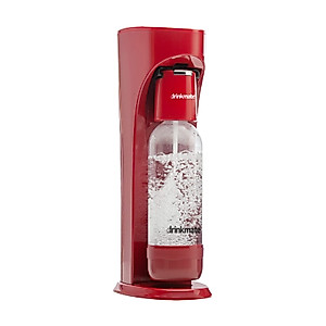 Drinkmate OmniFizz Sparkling Water and Soda Maker, Carbonates Any Drink Without Diluting It, CO2 Cylinder Not Included (Royal Red)
