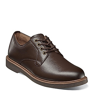 Florsheim Supacush Plain Toe Ox Jr Boys' Toddler-Youth Oxford, 3.5 M US Big Kid, Brown-Brown