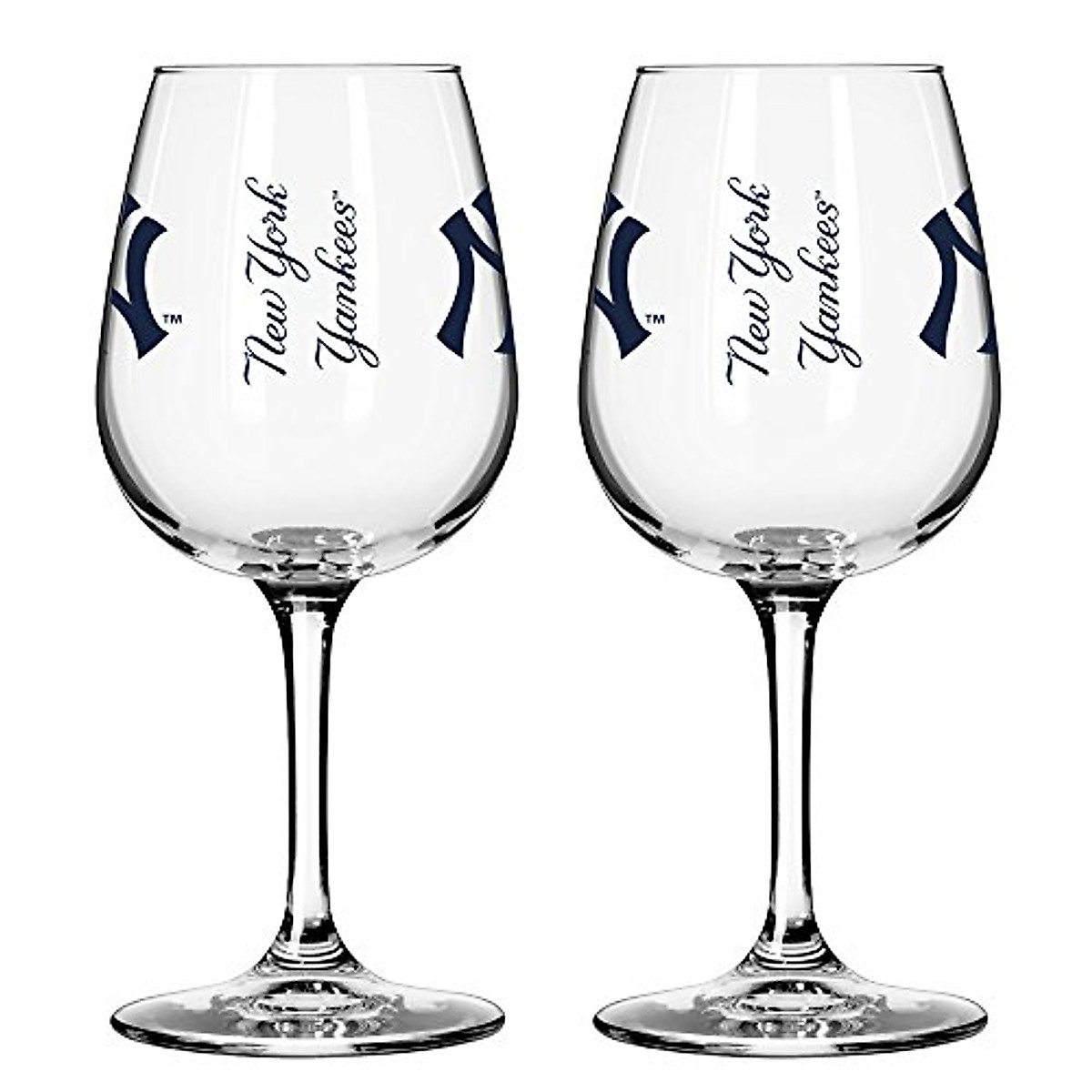MLB New York Yankees Game Day Wine Glass, 12-ounce, 2-Pack