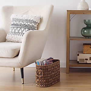 GRANNY SAYS Toilet Paper Storage, Toilet Paper Basket for Bathroom, Toilet Paper Holder With Storage, Toilet Paper Organizer for 6 Mega Rolls, Waterproof Bathroom Storage Basket, Brown