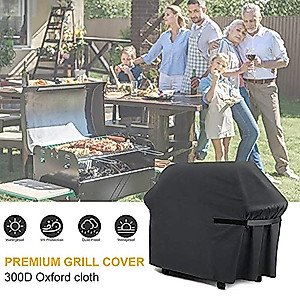 LBTING Grill Cover, 40-inch Heavy Duty 300D Oxford Waterproof Windproof UV Resistant BBQ Gas Grill Cover for Outdoor Barbecue Fit Most Brands Weber, Brinkmann, Char Broil, Holland