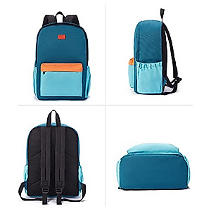 Telena School Backpack for Boys Lightweight Middle High School Backpack Bookbag for Teen Girls Boys Kids, Blue