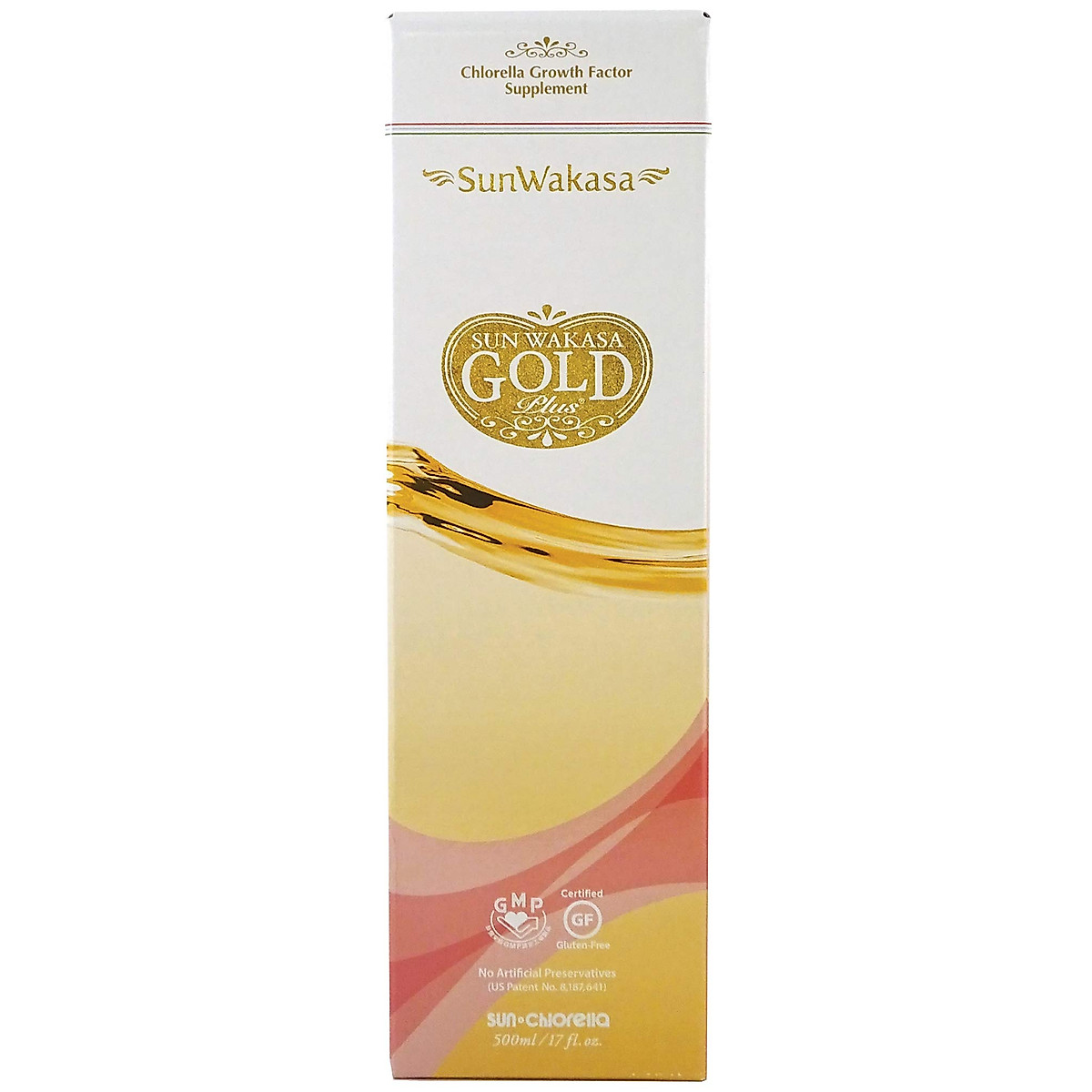 Sun Chlorella Sun Wakasa Gold Plus Superfood Supplements Drink Powerful Whole Body Immune Defense, Energy Boost & Gut Health - Green Microalgae Extract - Gluten Free, Vegan - 17oz