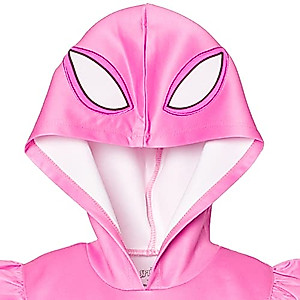 Marvel Spider-Man Spider-Gwen Ghost Spider Big Girls Mesh Cosplay Tulle Dress Pink 10-12