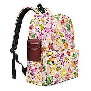 Flamingos Bookbag Lightweight & Adjustable Classic Bookbag Travel Bag for Boys Girls