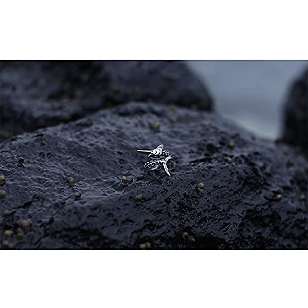 The old Man and the Sea Marlin Fish Ring Retro Copper Inspirational Ring Open Adjustable Ring for Women Men