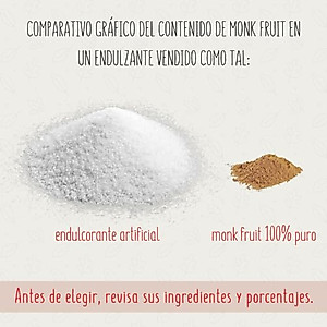 THE MIX SUPERFOODS - MONK FRUIT 100% PURE - Monk Fruit Without erythritol - Suitable for diabetics - 10 times sweeter than sugar - 3.5 oz (100 g)