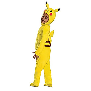 Disguise Pikachu Costume Romper, Official Pokemon Toddler Outfit and Headpiece, Size (3T-4T)