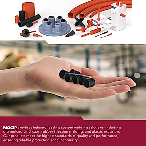 Flat Caps and Grips - 0.125" x 0.750" x 2.000" Flat Vinyl Grip (RFVG9074) End Style: Round, Material: Yellow Vinyl MOCAP RFVGC9074YW-15 (qty5)