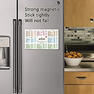 2 Pack Magnetic Cheat Sheets Cookbook Cooker Compatible with Air Fryer Cooking Times Quick Reference Guide Air Fryer Accessories 6''x11''