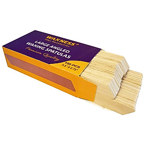 Waxness Body Waxing Wooden Angled Spatula Applicator 100 Pk