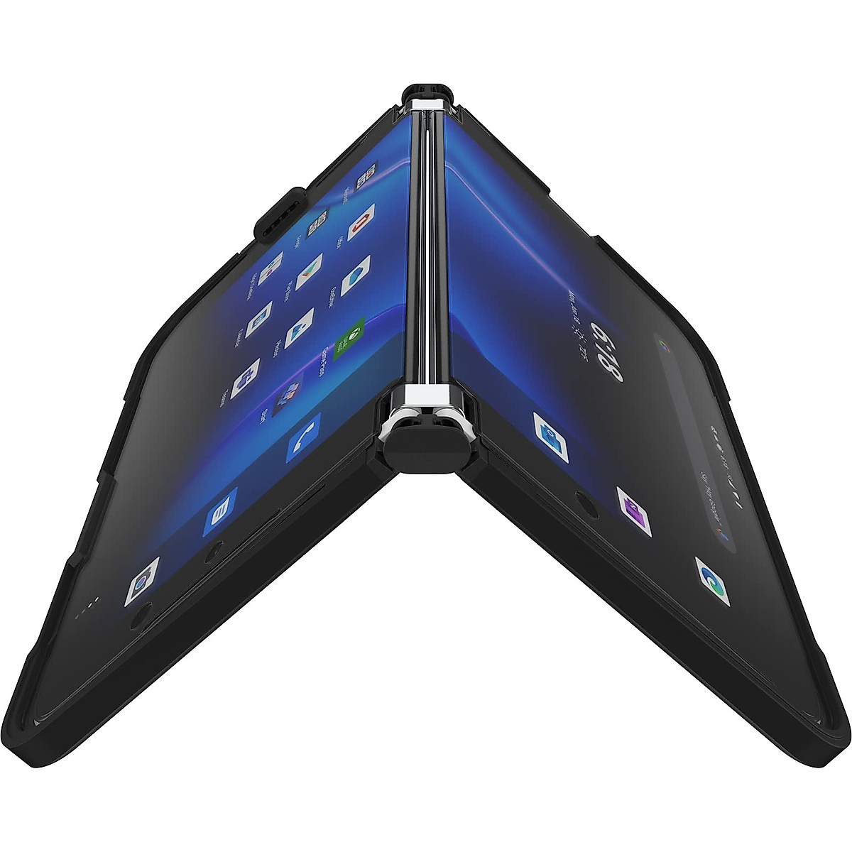 OtterBox RIVETER Series Case for Surface Duo 2- Black Crystal (Clear/Black)