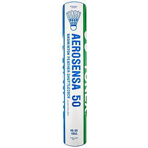 YONEX AEROSENSA 50 Championship Tournament, White, 1 Dozen, 1 Tube, 3 (AS503)
