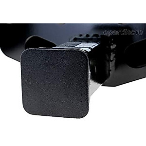 LFPartS 2" Rubber Trailer Hitch Cover Tube Plug Insert Fits 2" Receivers (Plain Black)
