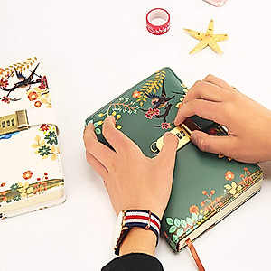 Code Lock Diary Journal Notebook,A5 Christmas Password Notebook Organizer Secret Digital Diary Journal Planner for Kids Diary Gift Notebook (Green)