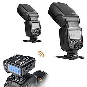 Godox 2X TT600 HSS 2.4G Wireless Master/Slaver Flash Speedlite & Receiver Godox X2T-N Remote Trigger Transmitter Kit Built-in Godox X System Compatible for Nikon Cameras