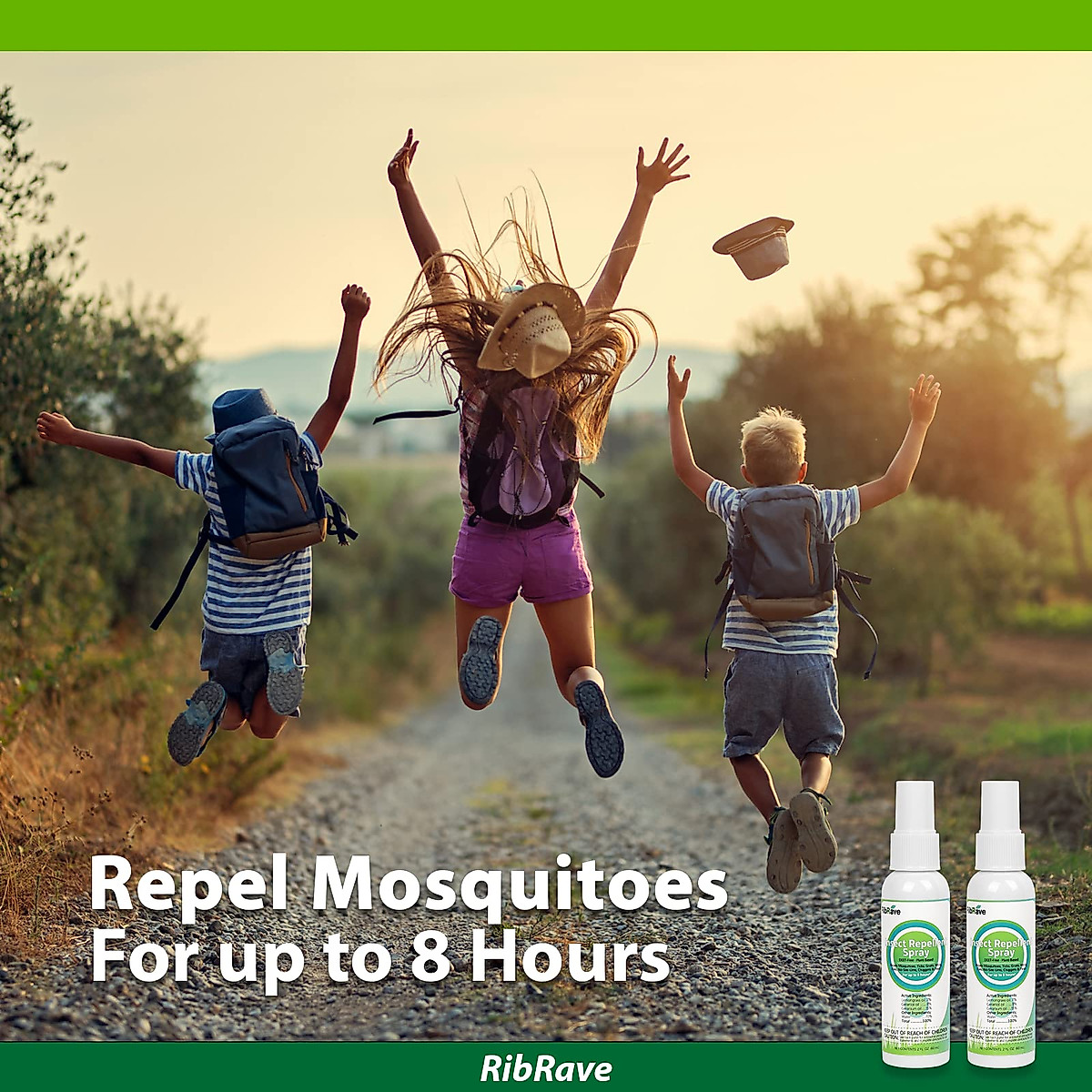 Mosquito Repellent Spray for Body, Insect Repellent Spray Natural Bug Repellent for Skin DEET-Free Travel Size 2 Fl Oz (2 Pack)