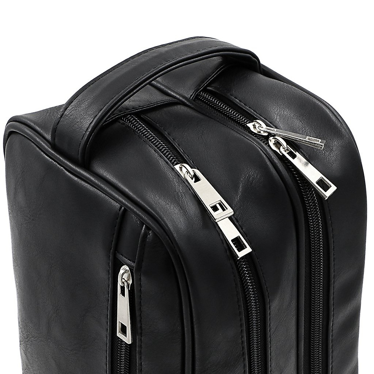 Sumnacon Toiletry Bags, Unisex PU Leather Waterproof Travel Toiletry Bag Organizer Perfect for Shaving Grooming Dopp Kit & Household Business Vacation, Cosmetic Bag with Portable Handle