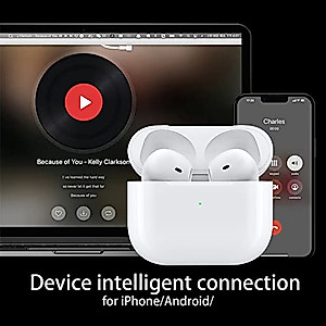 Wireless Earbuds Bluetooth 5.3 Headphones Clear Call 56H Playback IPX7 Waterproof Stereo Earphones with Charging Case Gaming Earbuds with Microphone for Android iPhone Samsung.