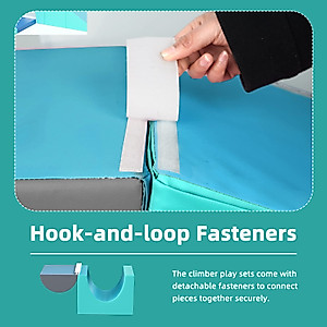 67i Toddler Foam Blocks Climbing Blocks Indoor Climbing Blocks for Toddlers 1-3 Soft Play Climbing Play Equipment Foam Blocks 5-Piece Climbing Blocks Indoor Play Foam Climbing Blocks (Blue)