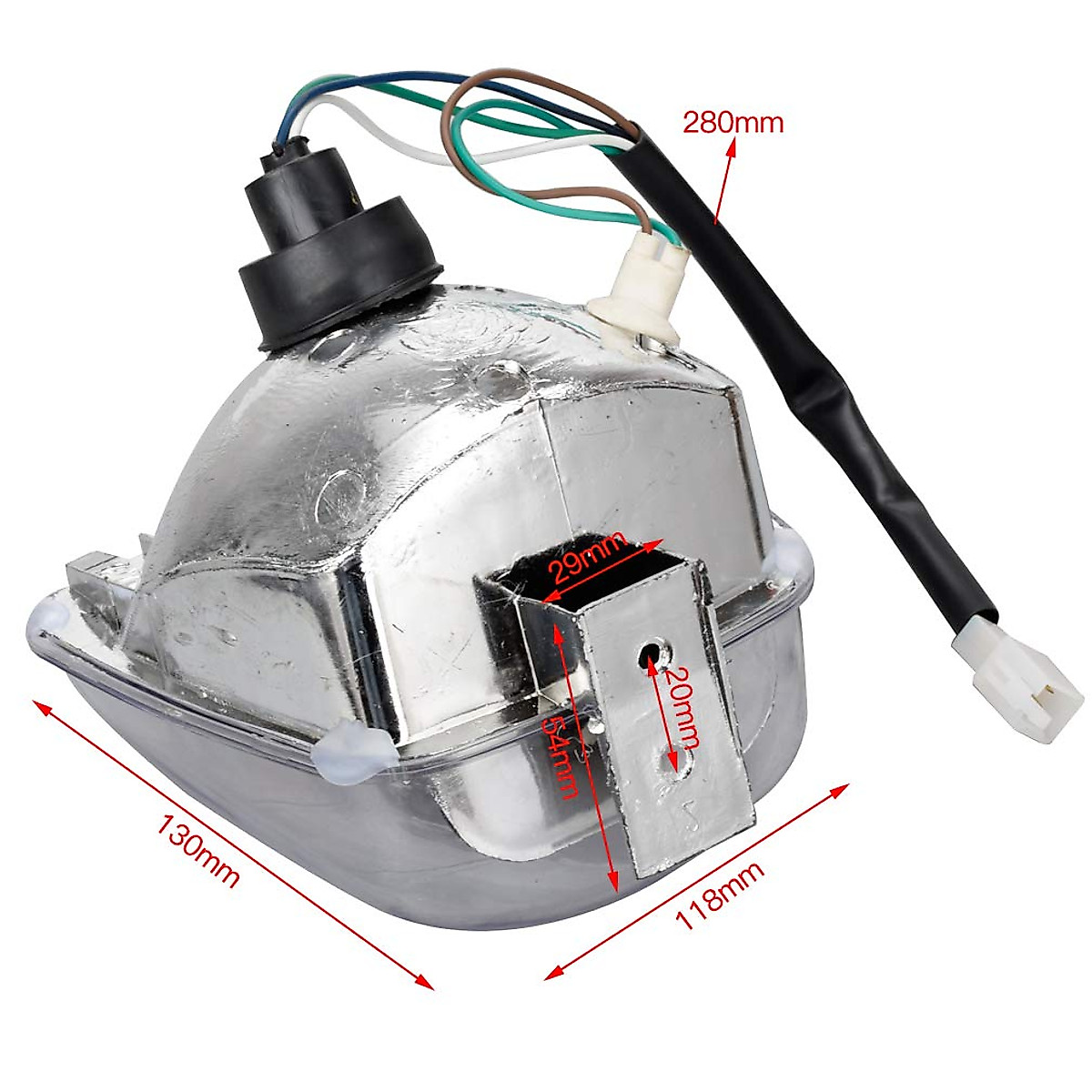 HIAORS Chinese ATV Quad Headlight Head Light Lamp Assembly for Taotao 3050C Coolster SunL 50cc 70cc 90cc 110cc 125cc 150cc Peace Mini Dinosaur Four Wheeler Parts